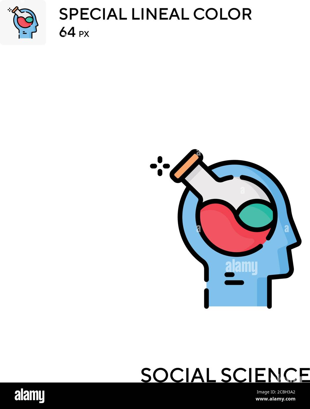 Social science special lineal color vector icon. Social science icons ...