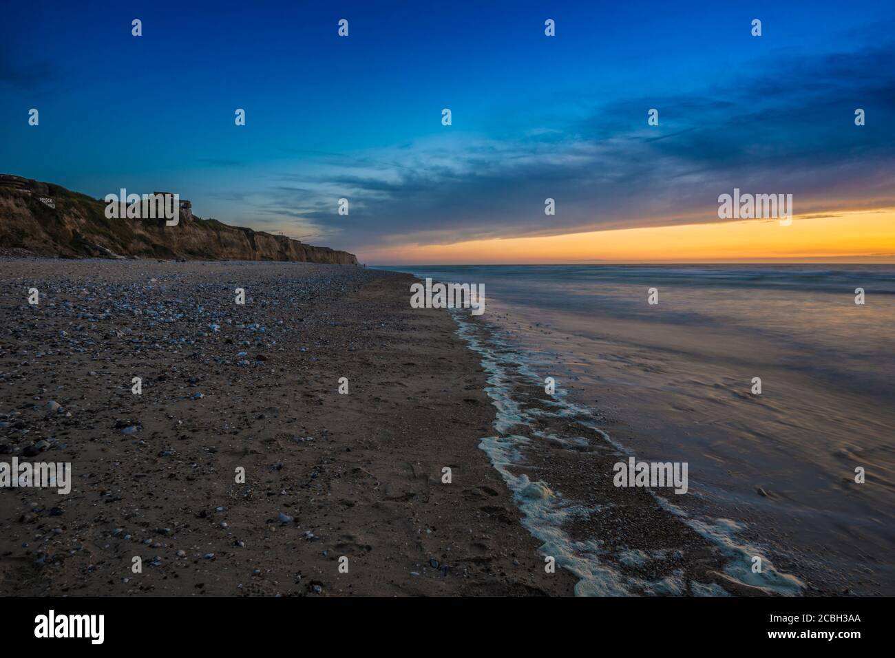 Sunrise on the French channel coast Stock Photo - Alamy