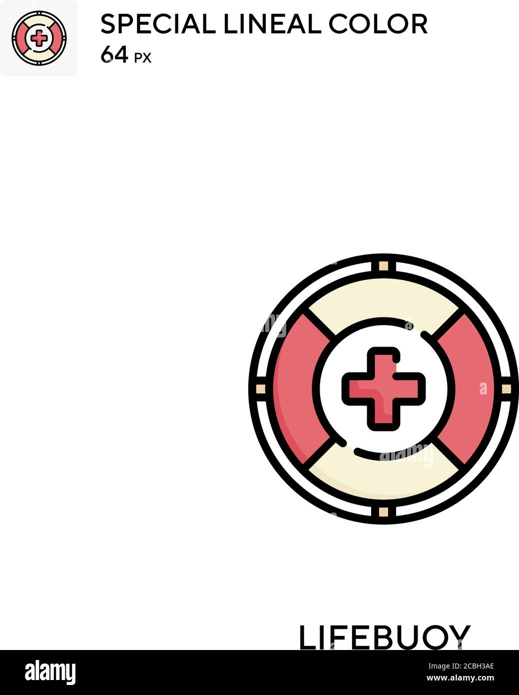 Lifebuoy special lineal color vector icon. Lifebuoy icons for your ...
