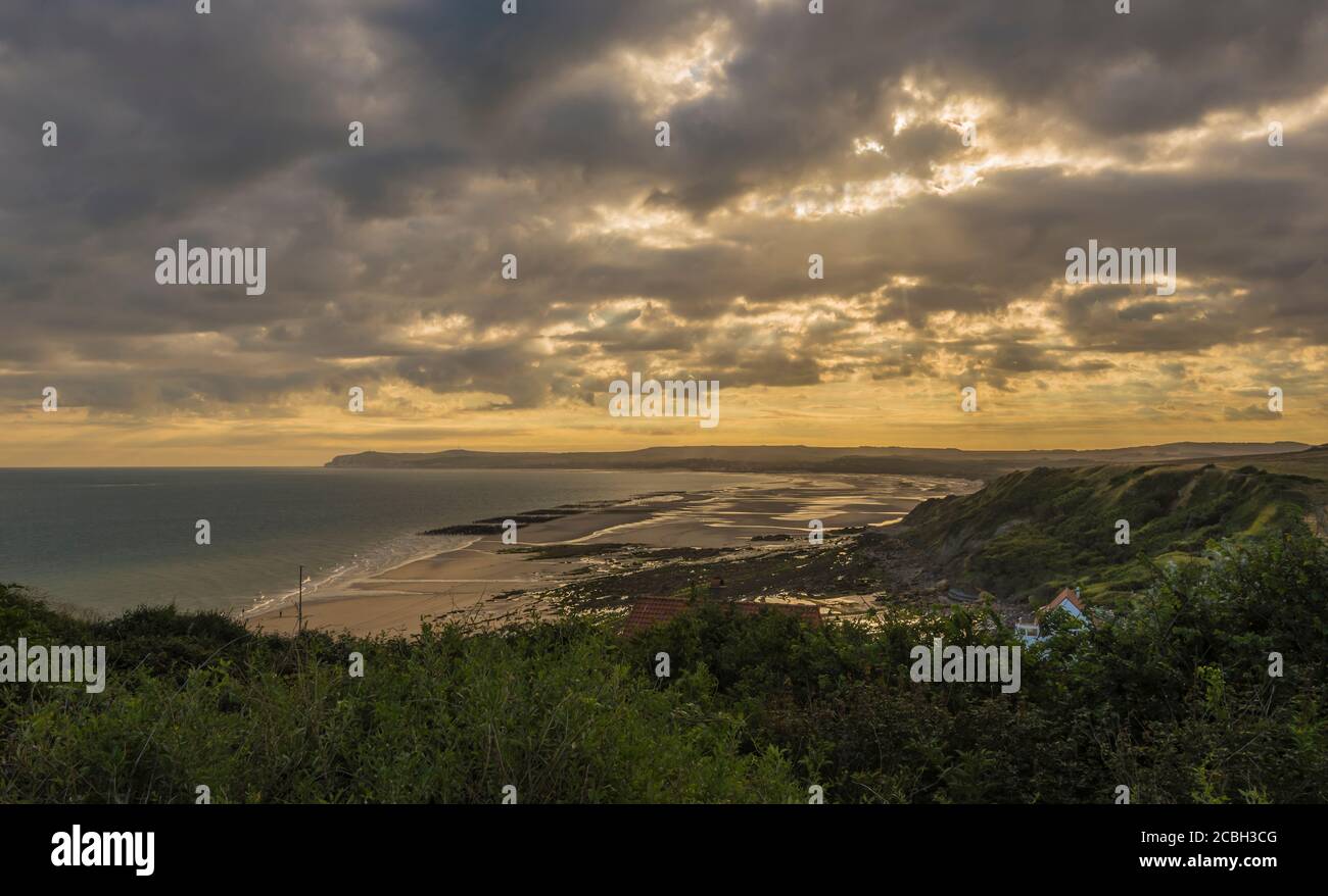 Sunrise on the French channel coast Stock Photo - Alamy