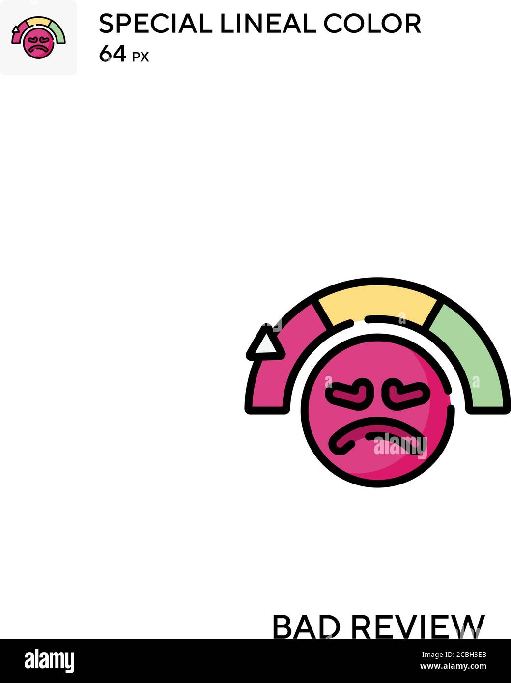 Bad review special lineal color vector icon. Bad review icons for your ...