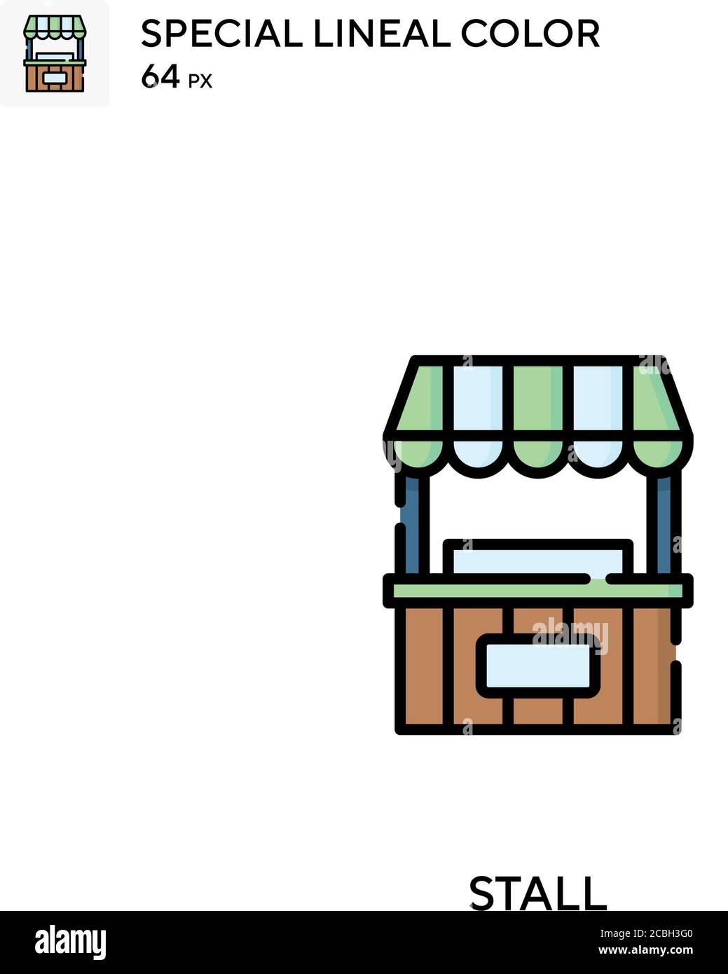 Stall special lineal color vector icon. Stall icons for your business ...