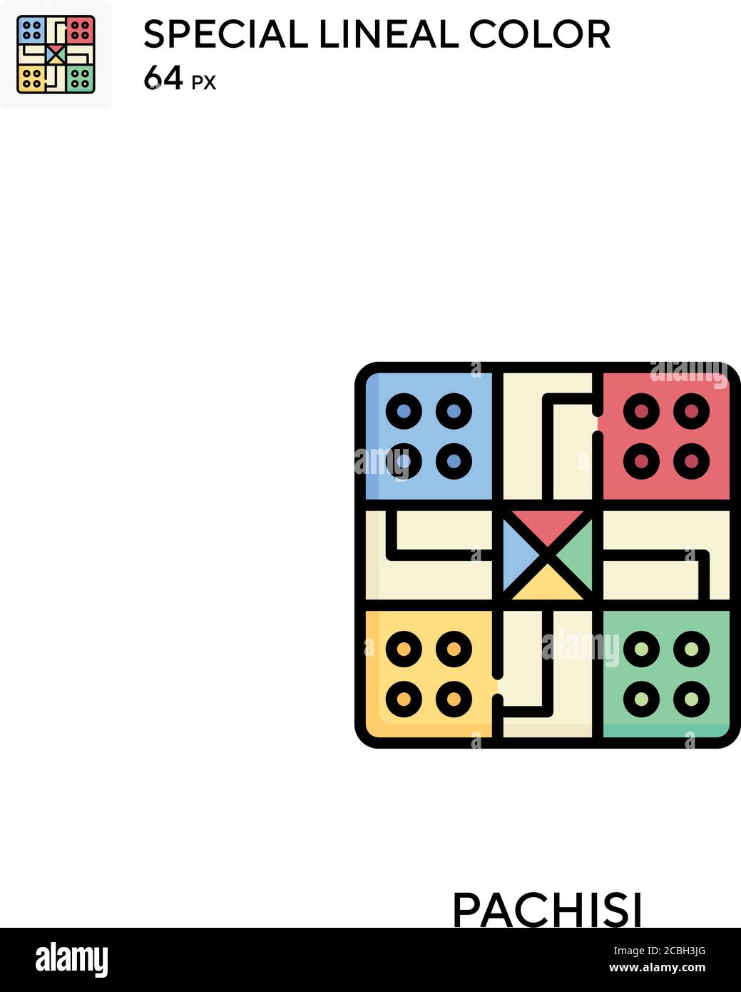 Pachisi special lineal color vector icon. Pachisi icons for your ...