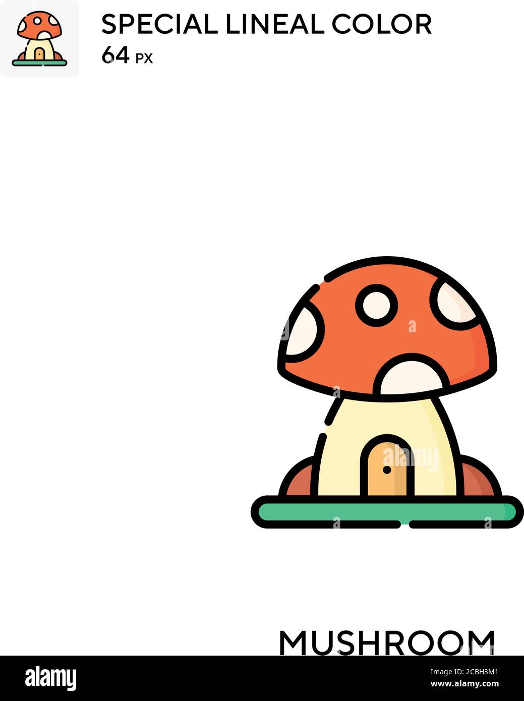 Mushroom special lineal color vector icon. Mushroom icons for your ...