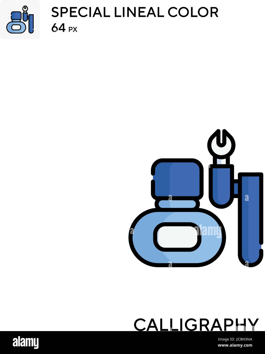 Calligraphy special lineal color vector icon. Calligraphy icons for ...