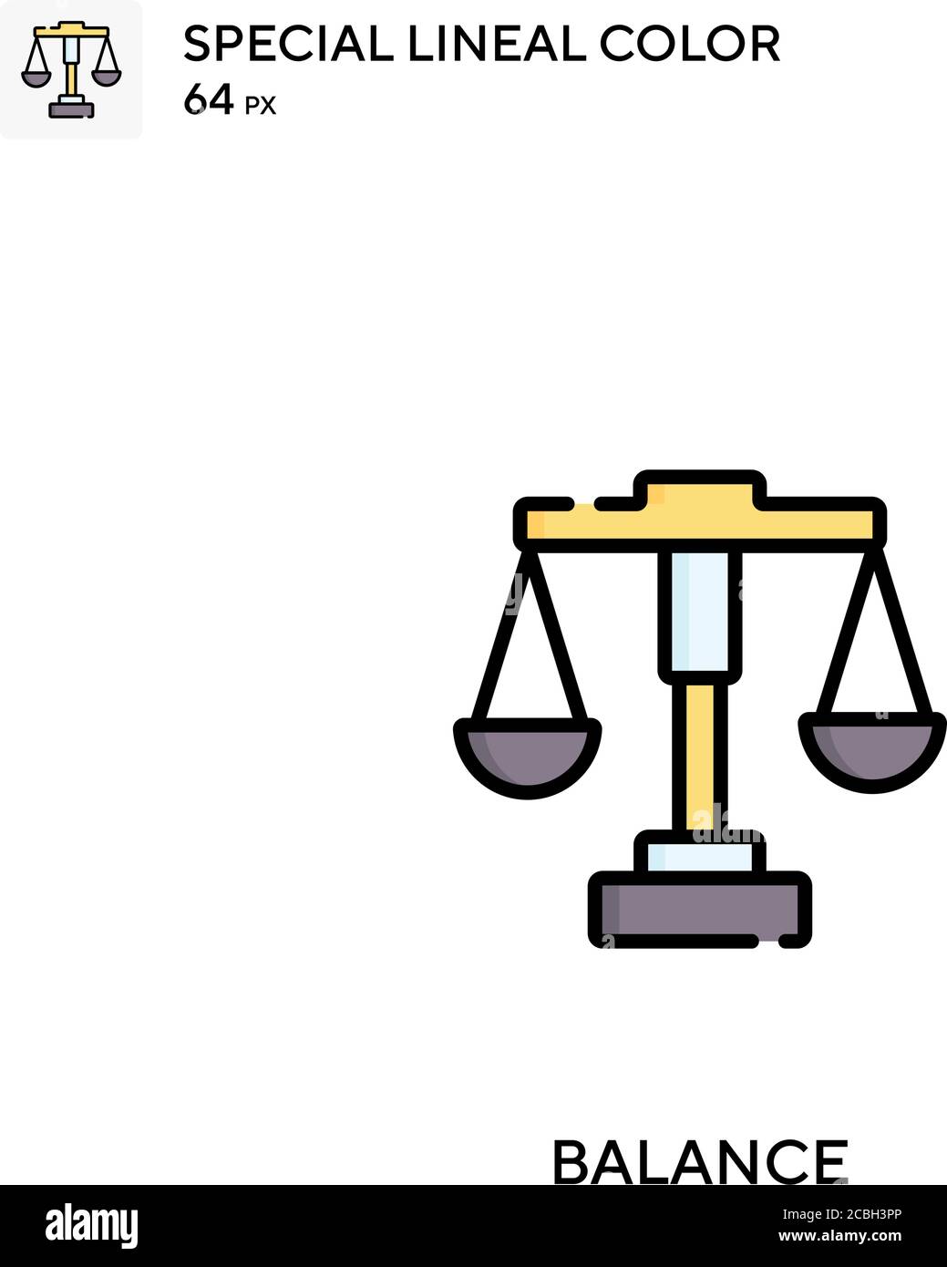 Balance special lineal color vector icon. Balance icons for your ...