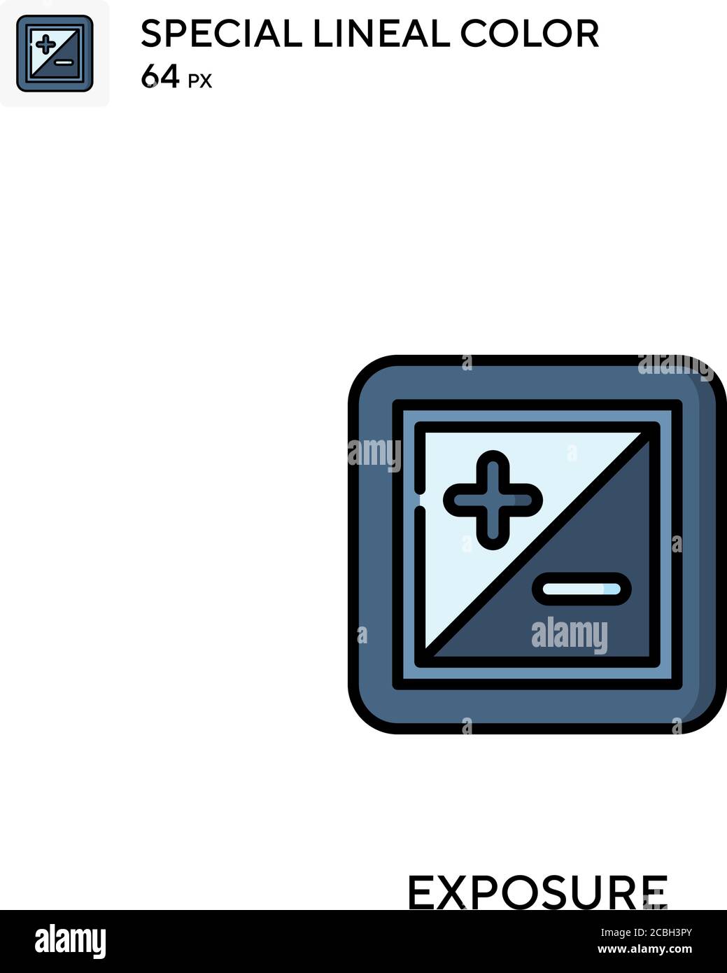 Exposure special lineal color vector icon. Exposure icons for your ...