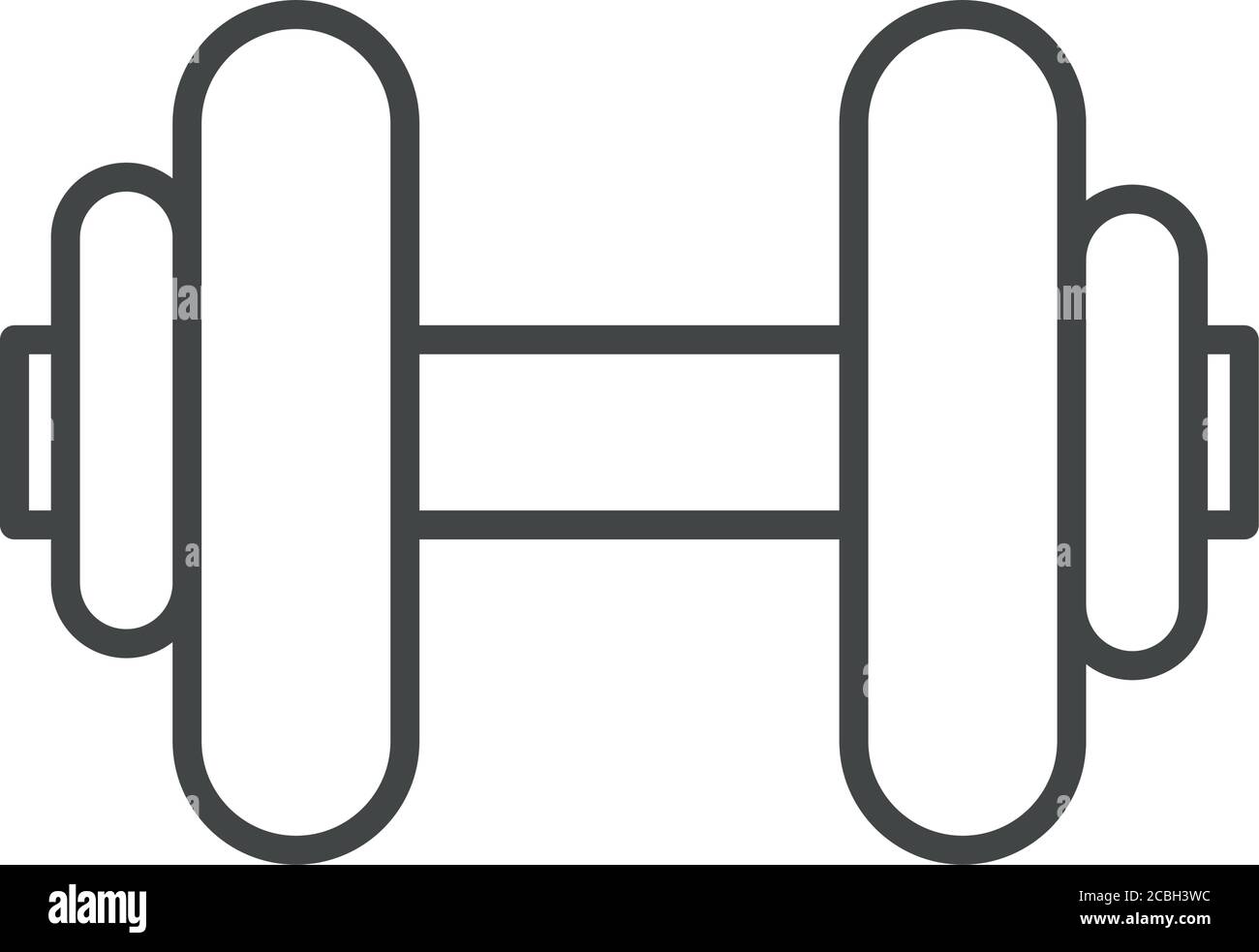 dumbbell sport fitness gym line icon design vector illustration Stock ...