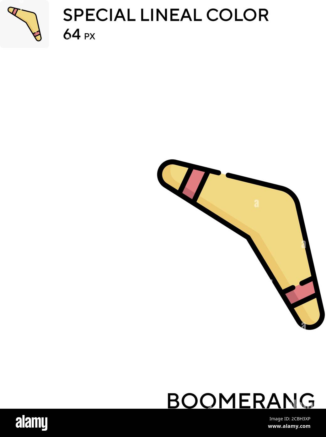 Boomerang special lineal color vector icon. Boomerang icons for your ...