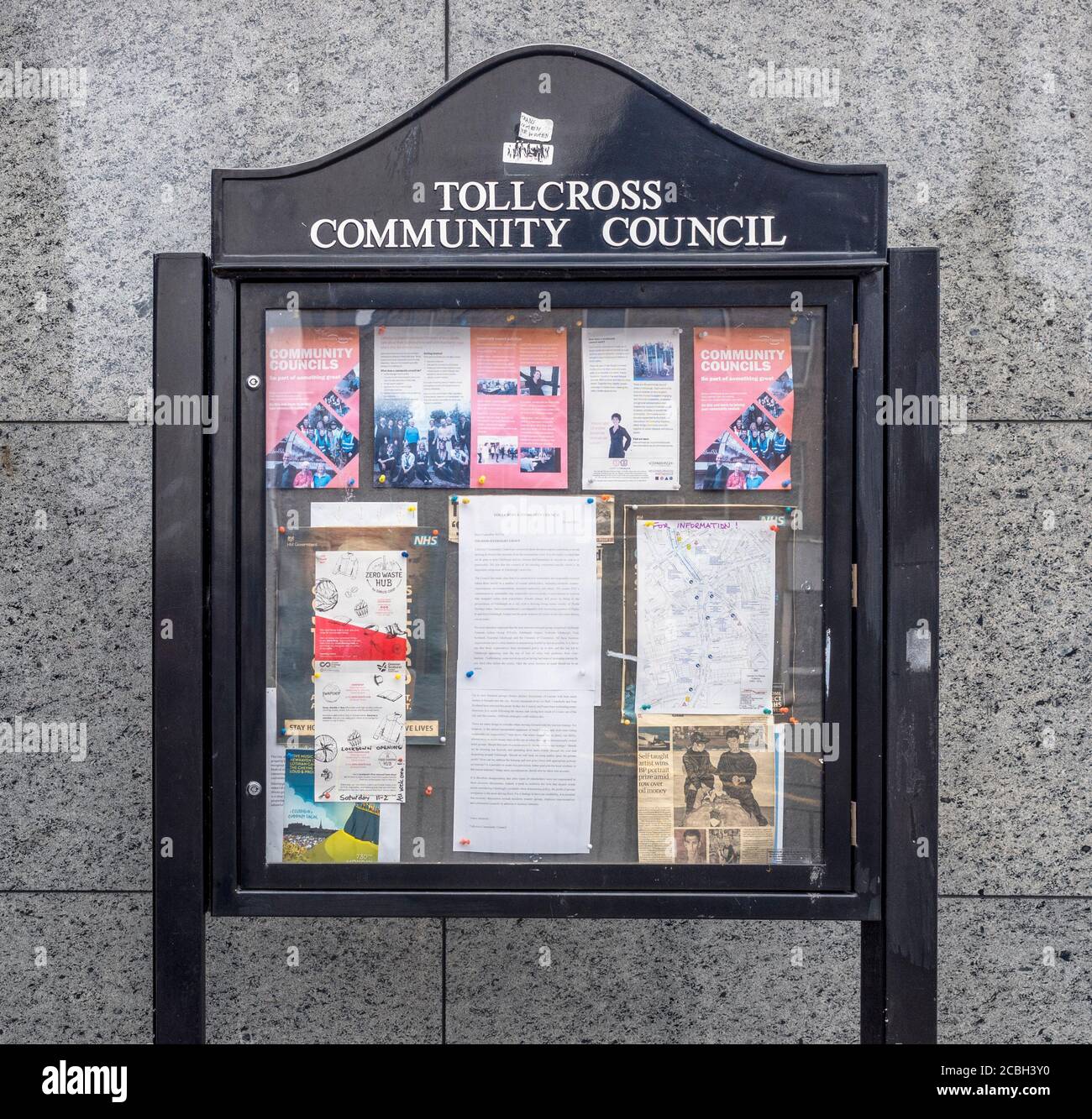 Notice Board for Tollcross Community Council, Edinburgh, Scotland, UK ...