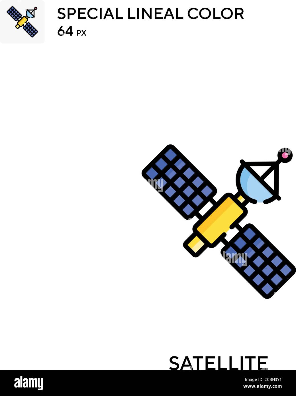 Satellite special lineal color vector icon. Satellite icons for your ...