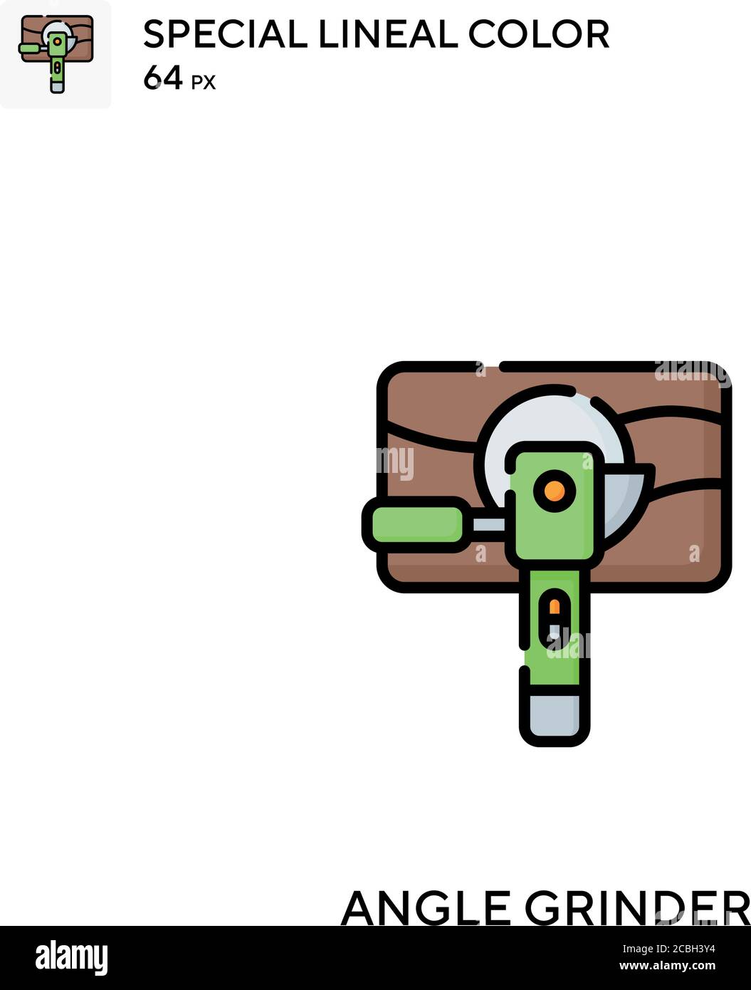Angle grinder special lineal color vector icon. Angle grinder icons for ...