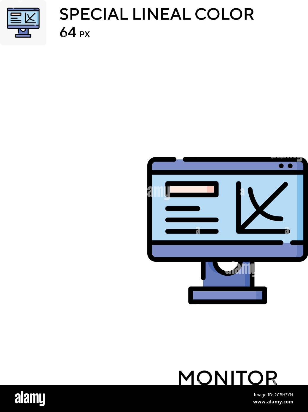 Monitor special lineal color vector icon. Monitor icons for your ...