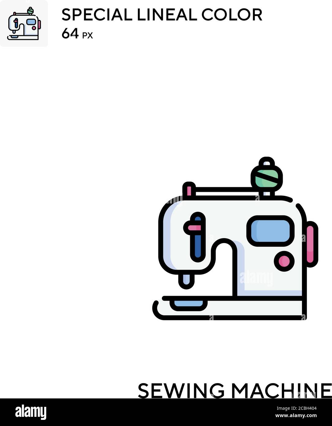 Sewing machine special lineal color vector icon. Sewing machine icons ...