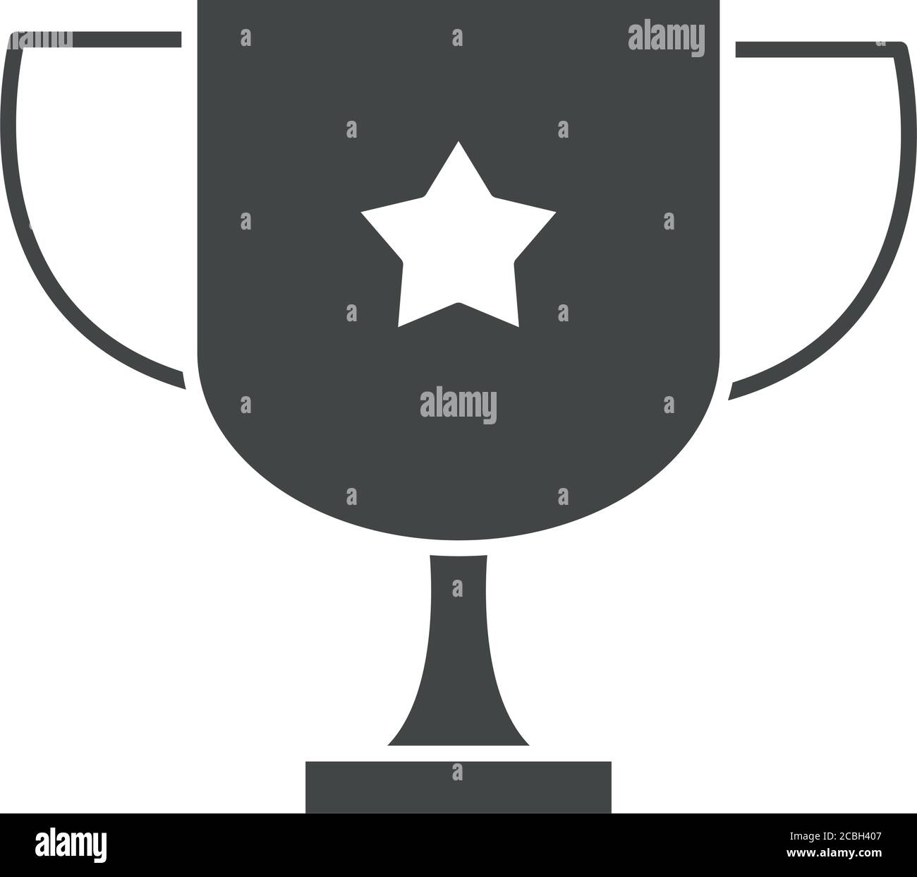 trophy prize winner award silhouette icon design vector illustration ...