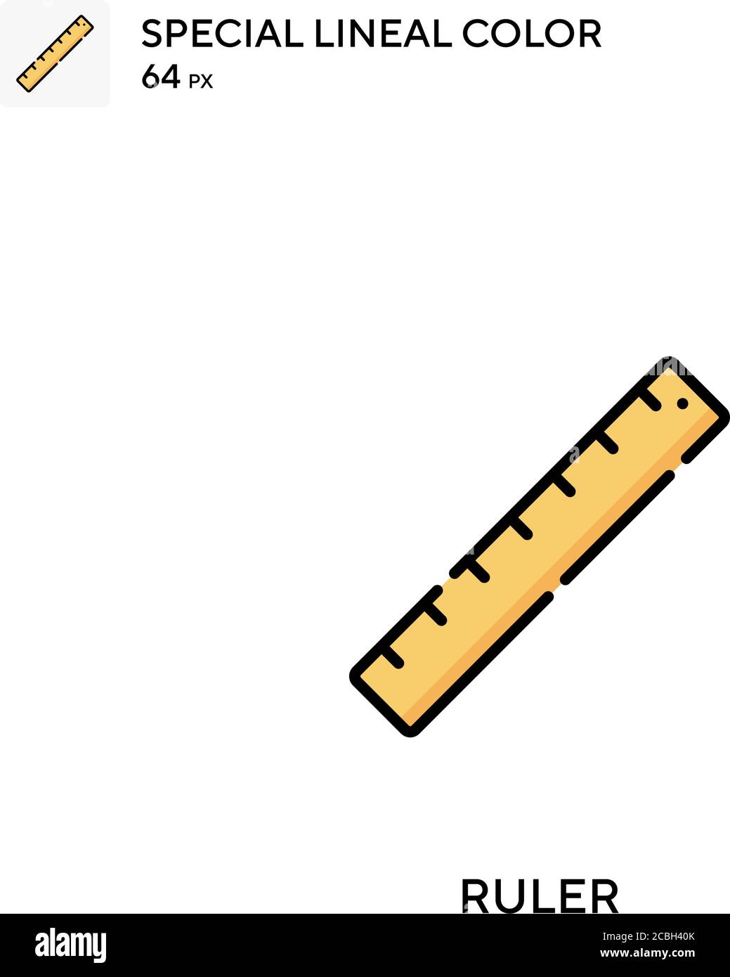 Ruler special lineal color vector icon. Ruler icons for your business ...