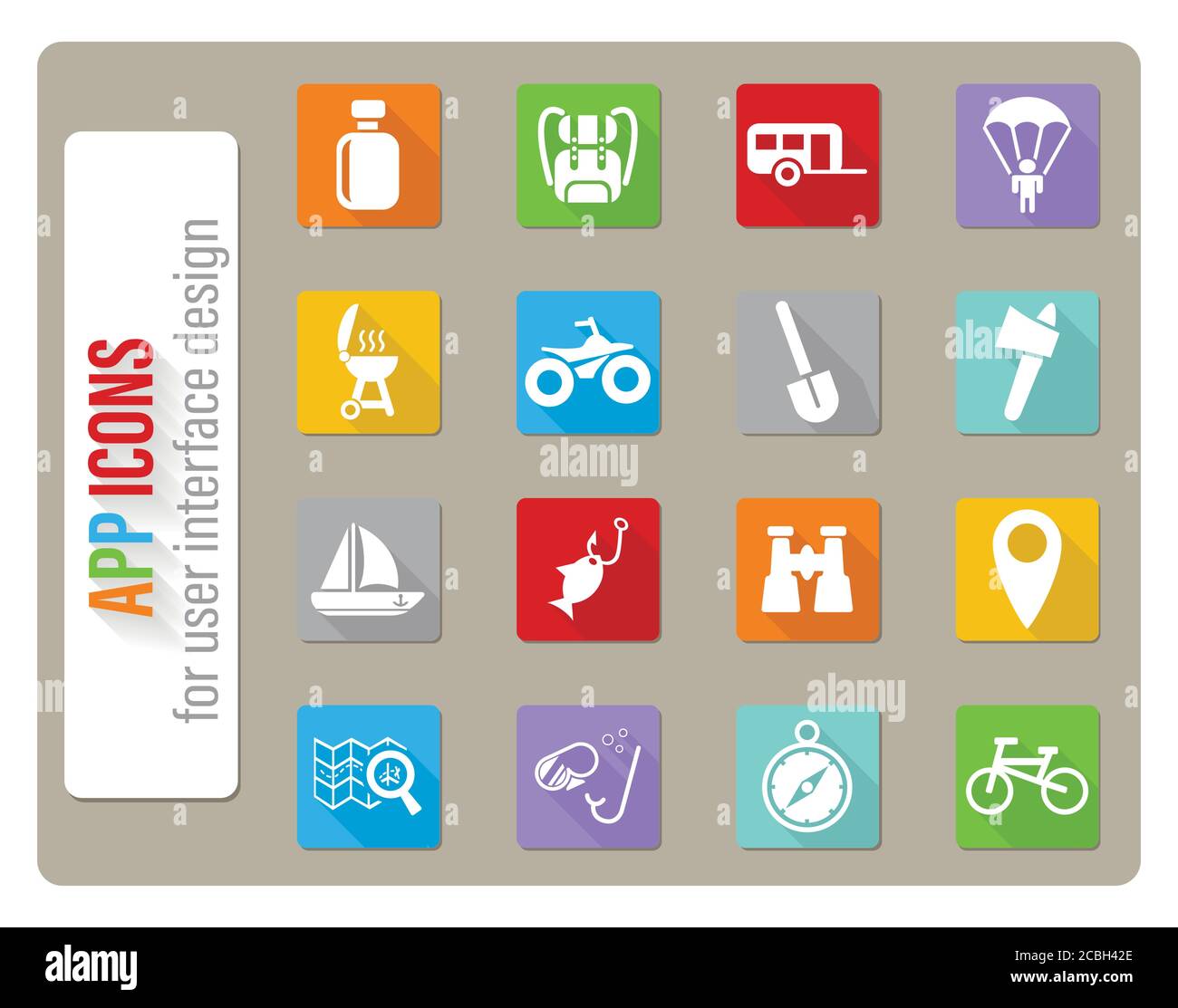 Bike Map Backpack Parachute Stock Vector Images - Alamy