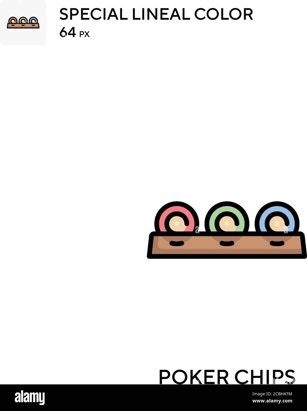 Poker chips special lineal color vector icon. Poker chips icons for ...