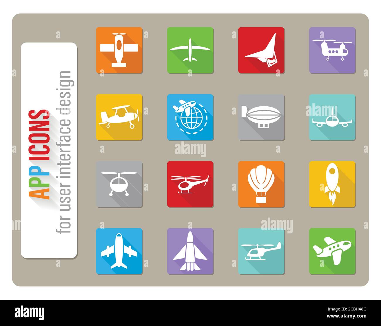 air transport icon set Stock Vector Image & Art - Alamy