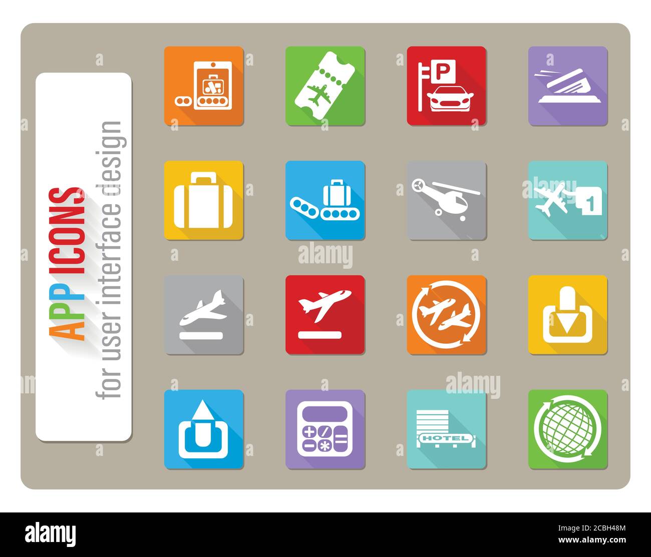 airport icon set Stock Vector Image & Art - Alamy