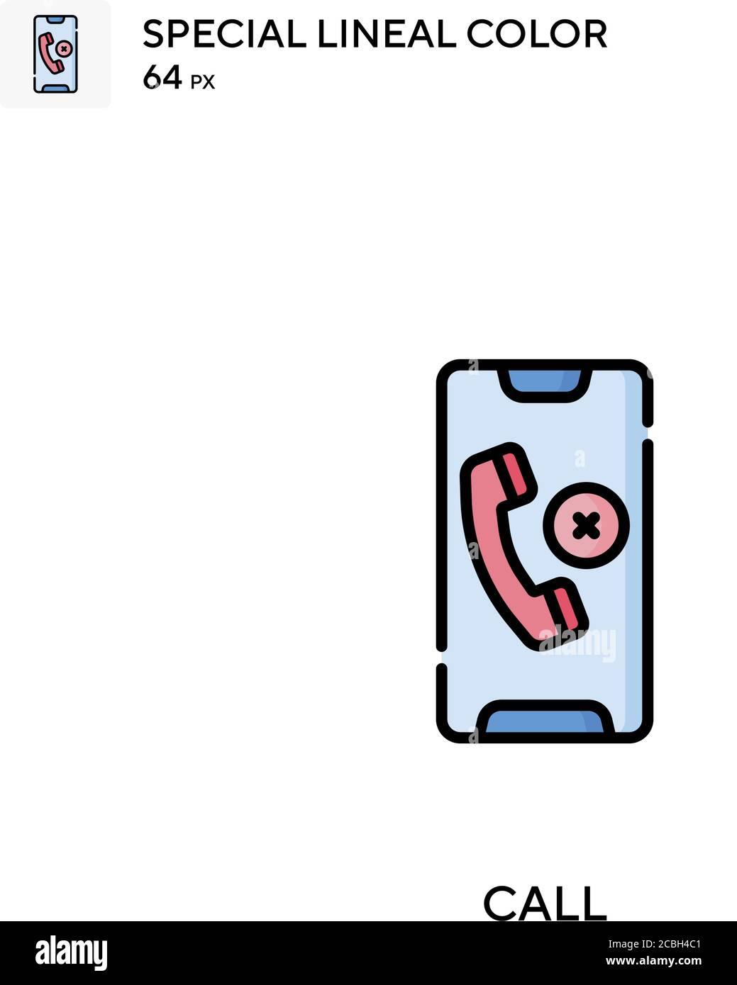 Call special lineal color vector icon. Call icons for your business ...