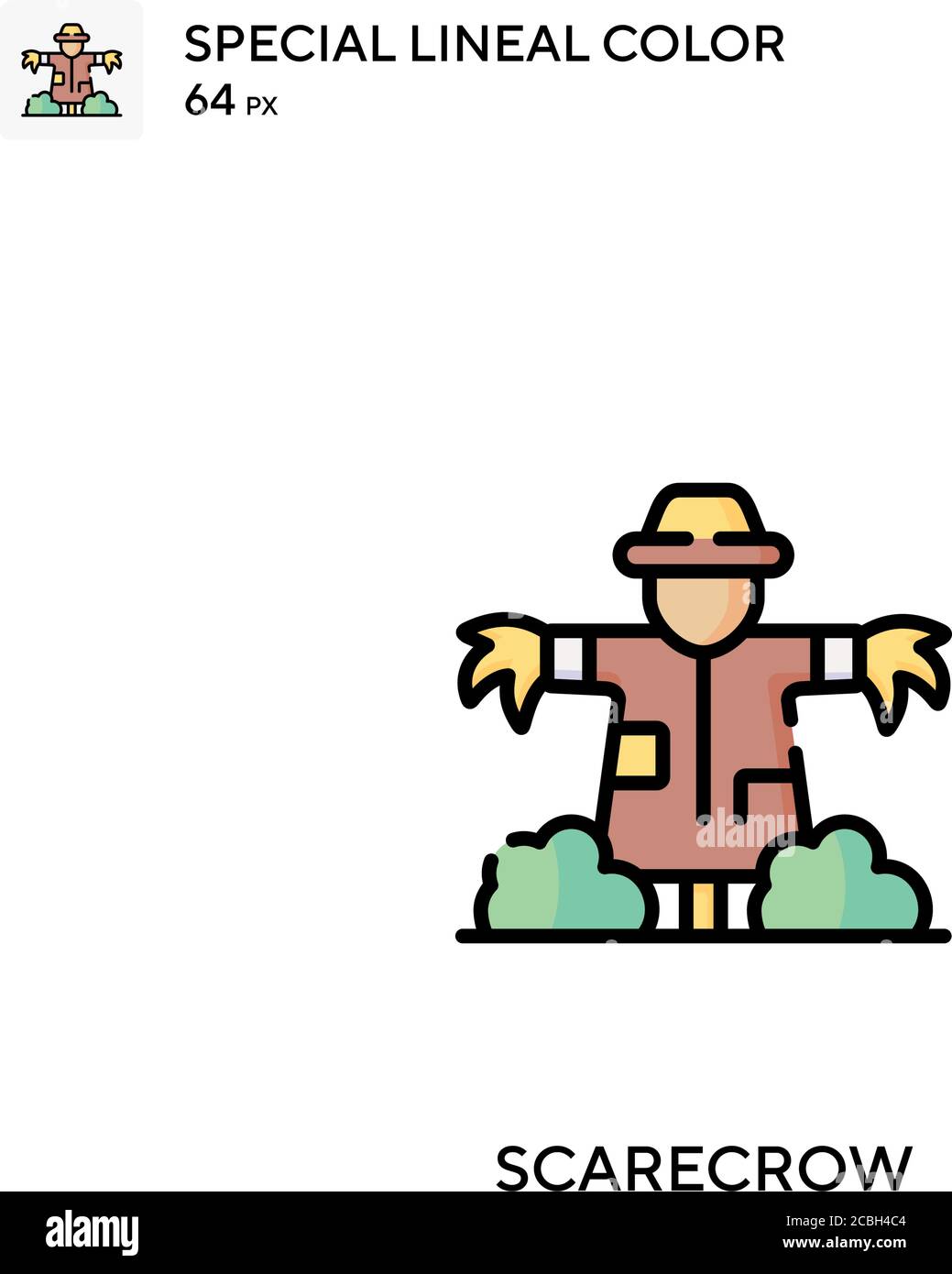 Scarecrow special lineal color vector icon. Scarecrow icons for your business project Stock ...