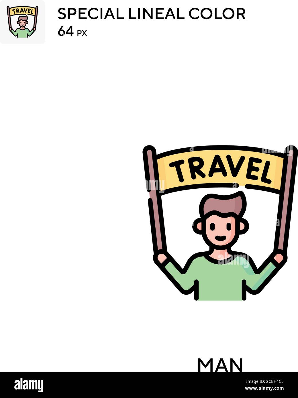 Man special lineal color vector icon. Man icons for your business ...