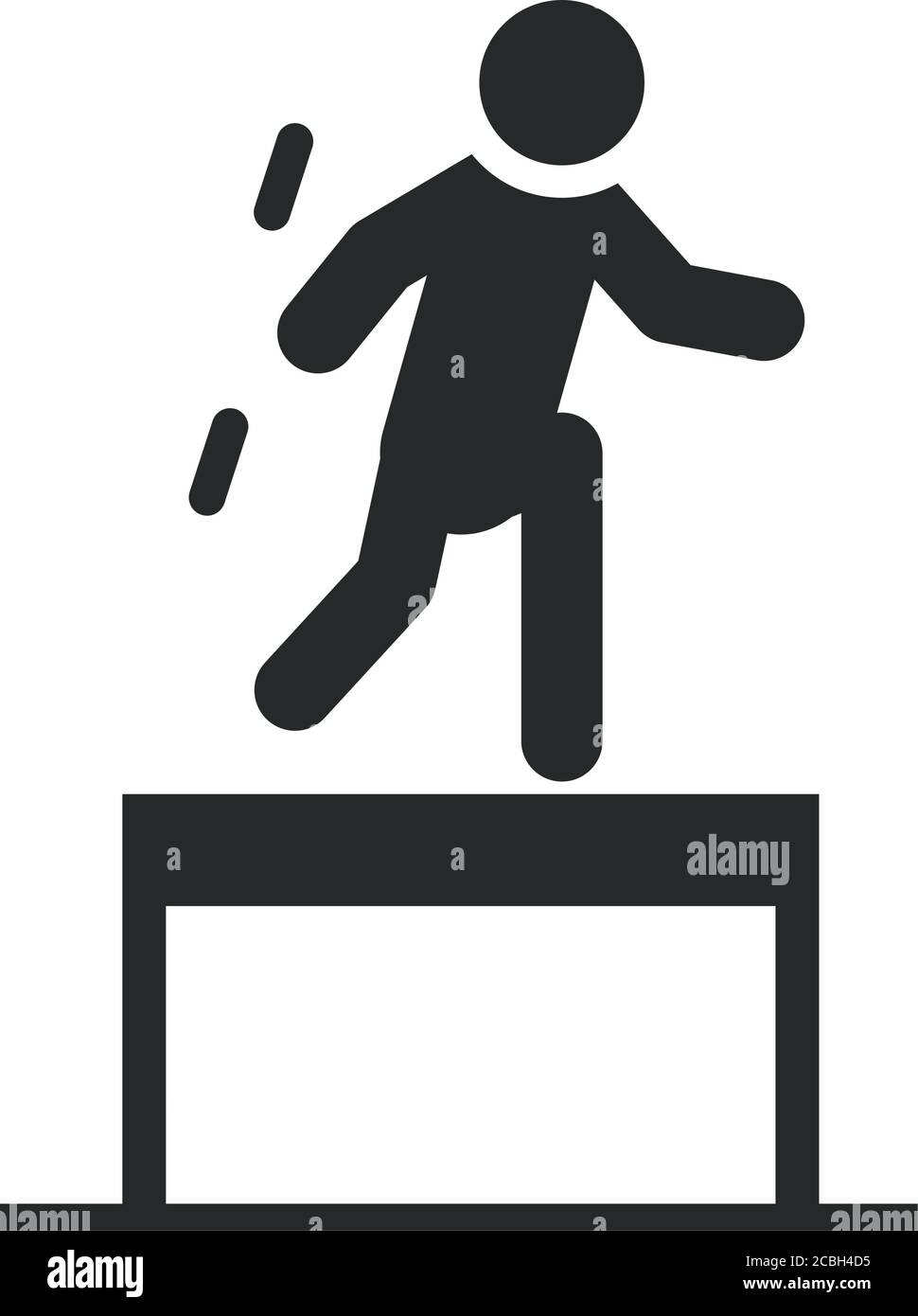 extreme sport obstacle course active lifestyle silhouette icon design ...