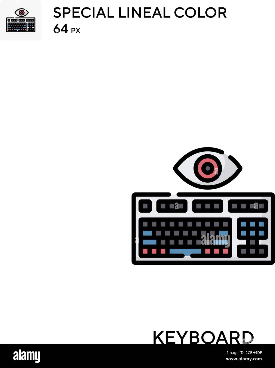 Keyboard special lineal color vector icon. Keyboard icons for your ...