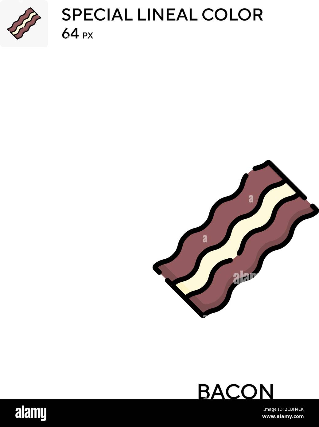 Bacon special lineal color vector icon. Bacon icons for your business project Stock Vector Image ...