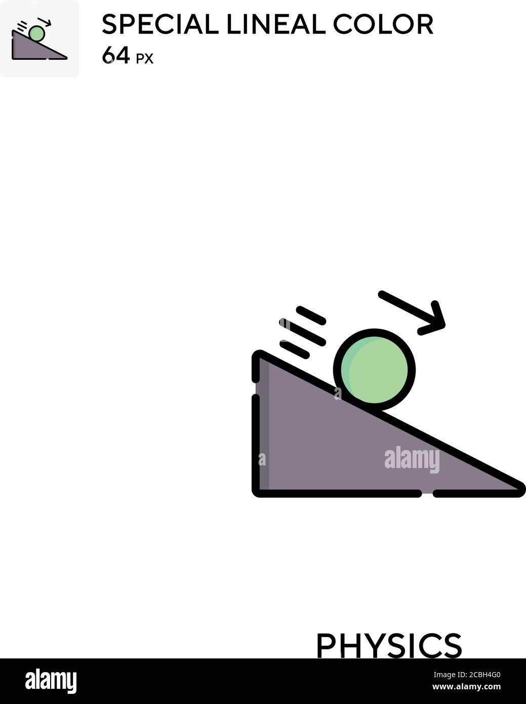 Physics special lineal color vector icon. Physics icons for your ...