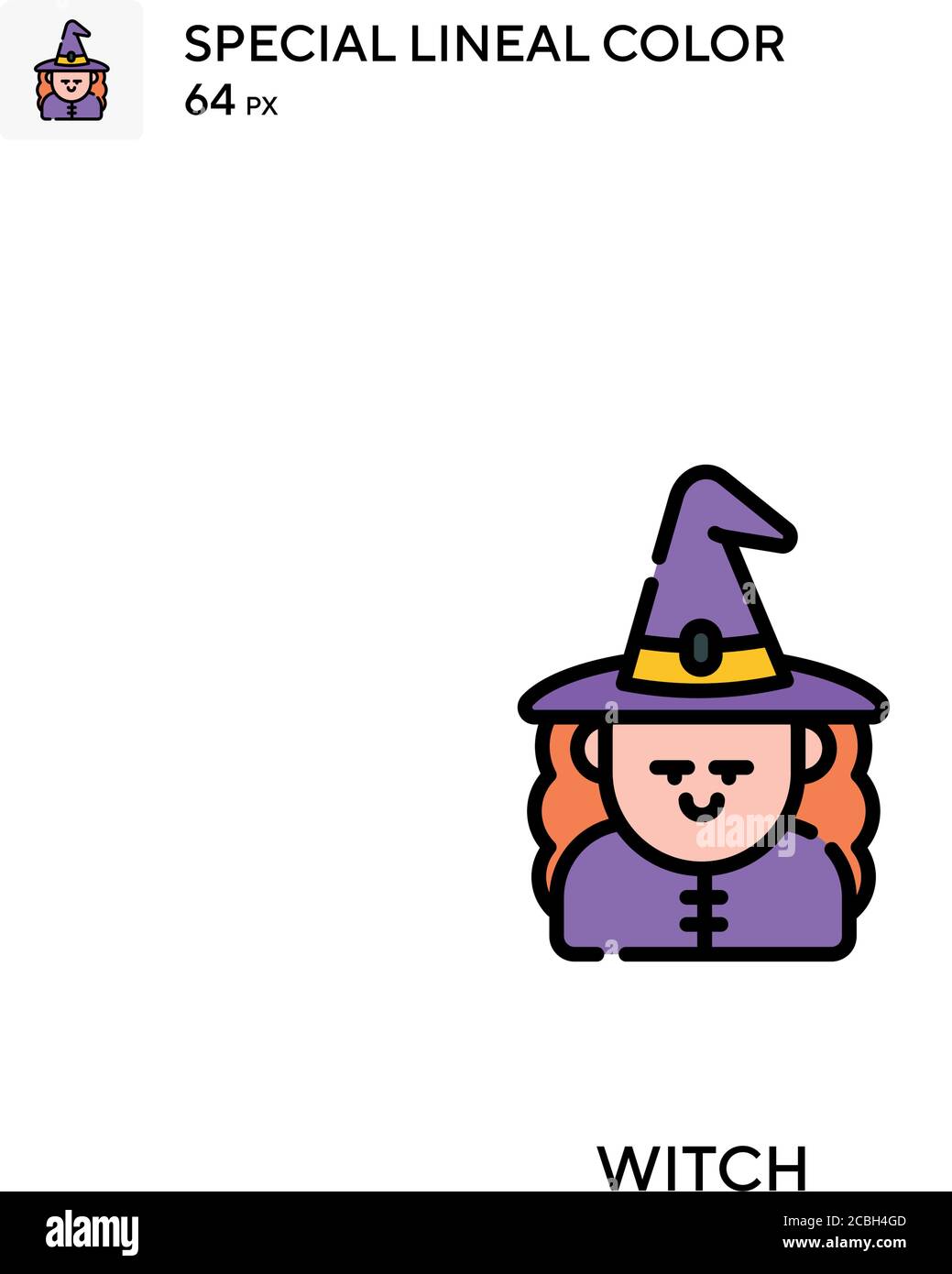 Witch special lineal color vector icon. Witch icons for your business ...
