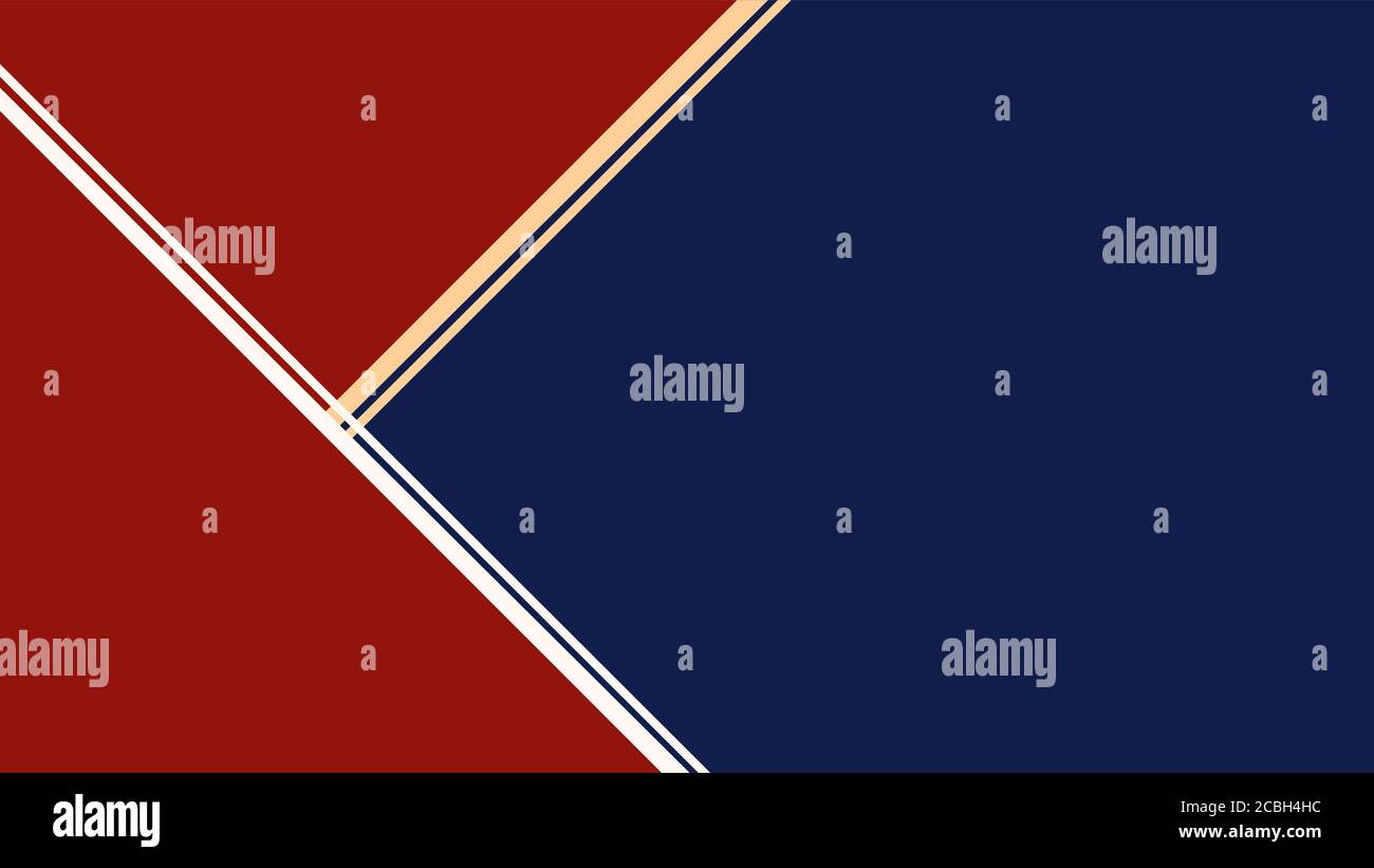 vector illustration of an abstract blue and red background with gold ...