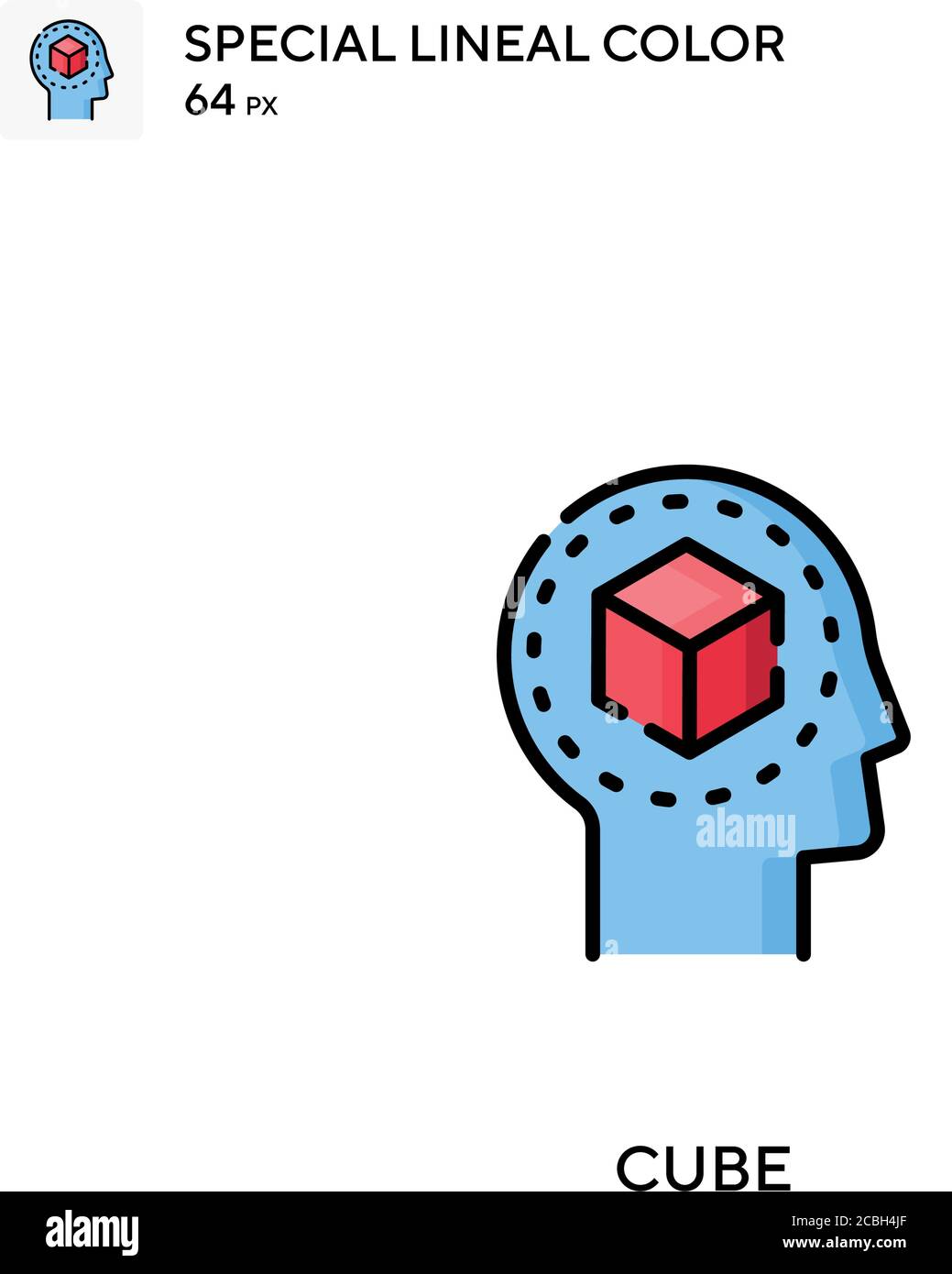 Cube special lineal color vector icon. Cube icons for your business ...