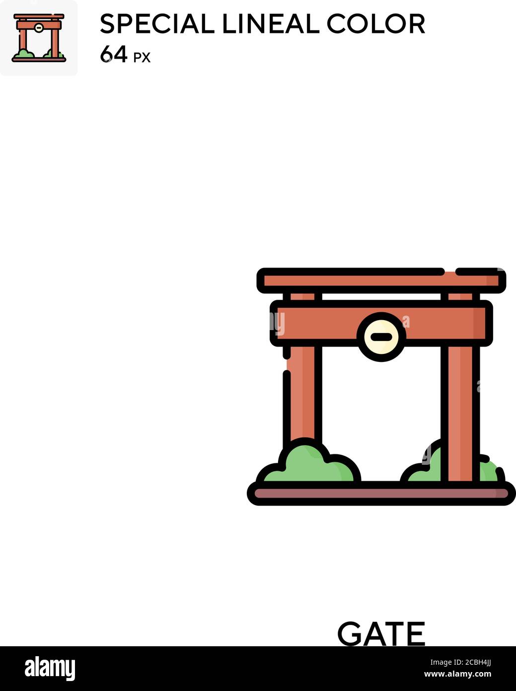 Gate special lineal color vector icon. Gate icons for your business ...