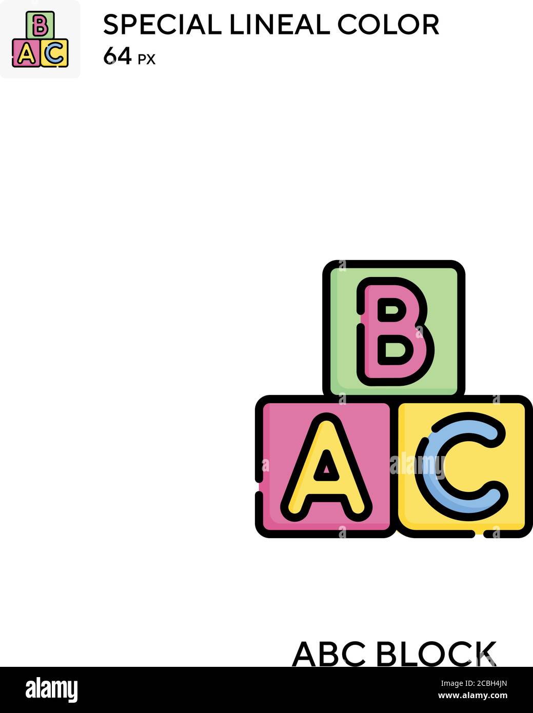 Kids blocks letters Stock Vector Images - Alamy