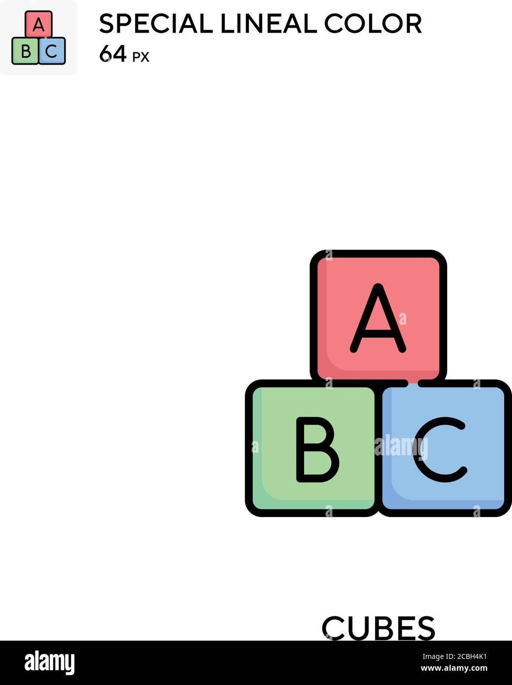 Cubes special lineal color vector icon. Cubes icons for your business ...