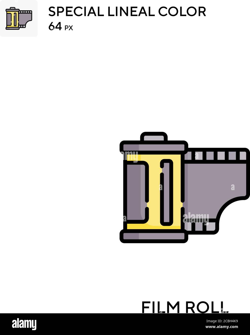 Film roll special lineal color vector icon. Film roll icons for your ...