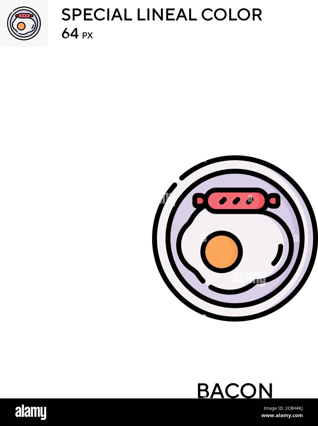 Bacon special lineal color vector icon. Bacon icons for your business ...