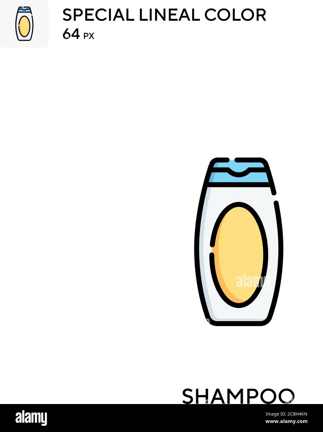 Shampoo special lineal color vector icon. Shampoo icons for your ...