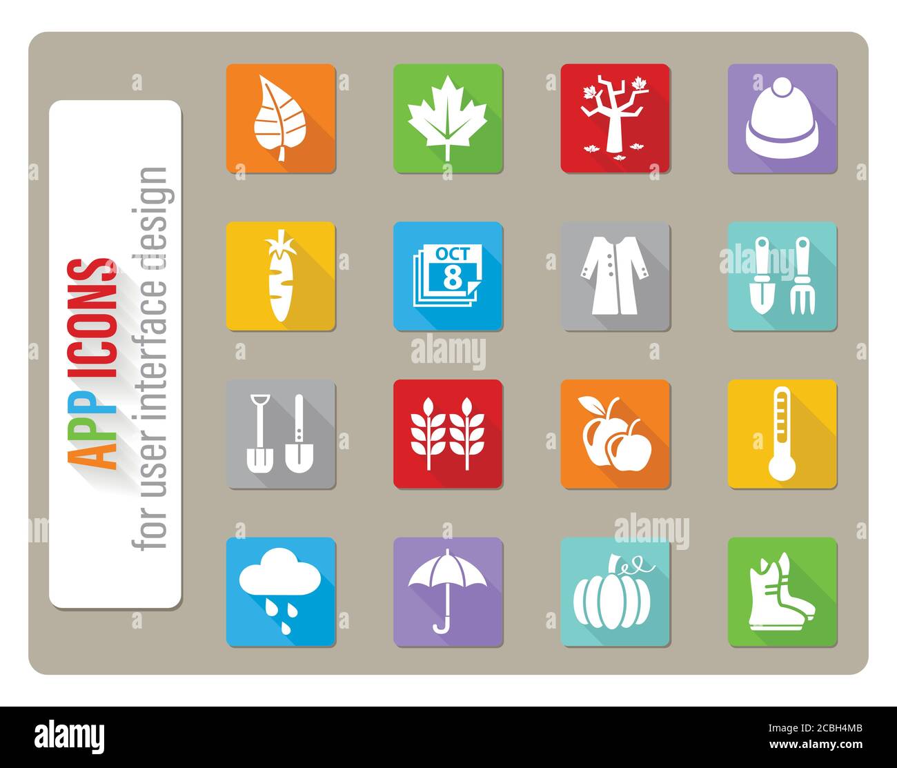 autmn icon set Stock Vector Image & Art - Alamy