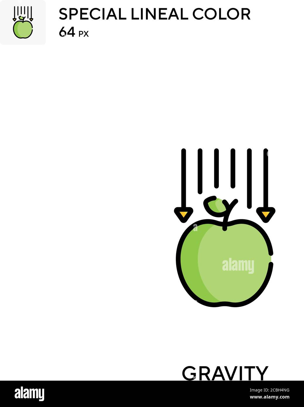 Gravity special lineal color vector icon. Gravity icons for your ...