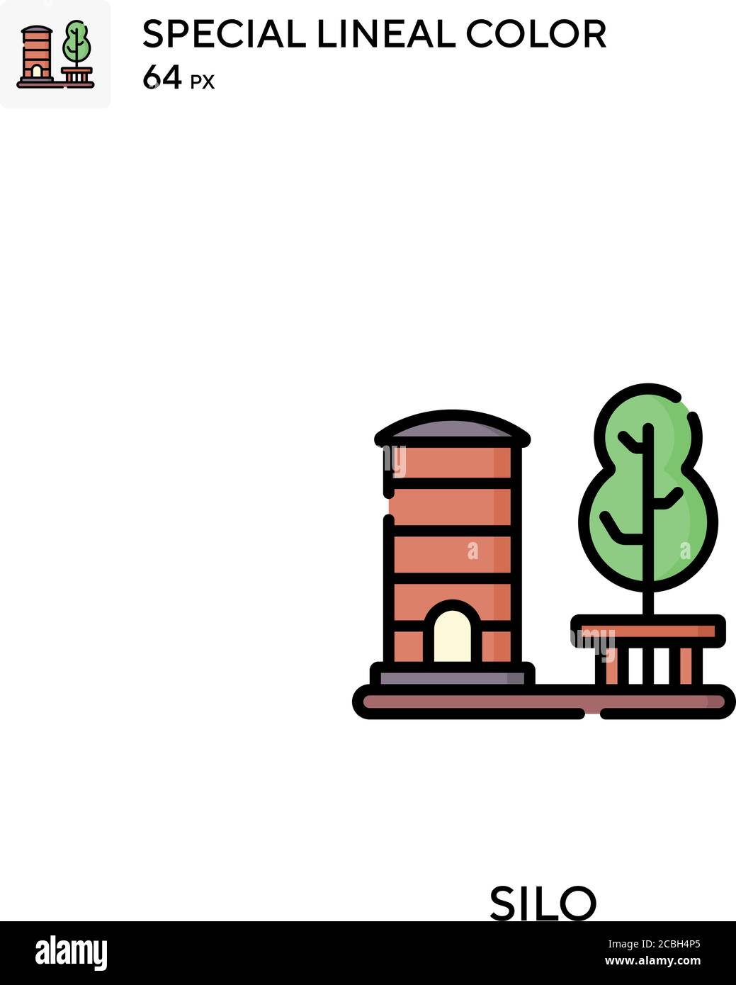Silo special lineal color vector icon. Silo icons for your business ...