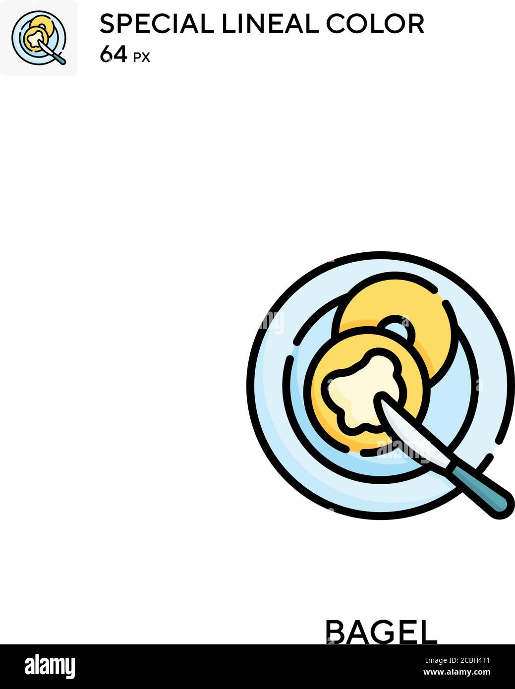 Bagel special lineal color vector icon. Bagel icons for your business ...