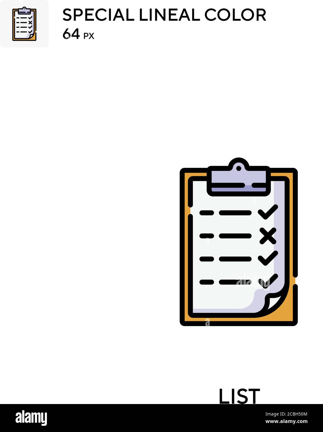 List special lineal color vector icon. List icons for your business ...