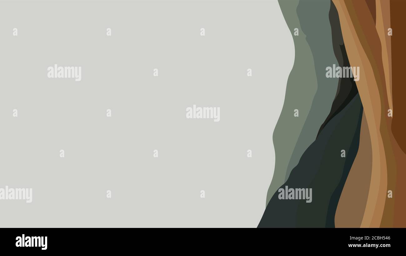 vector illustration of a mountain hill with grey background Stock ...