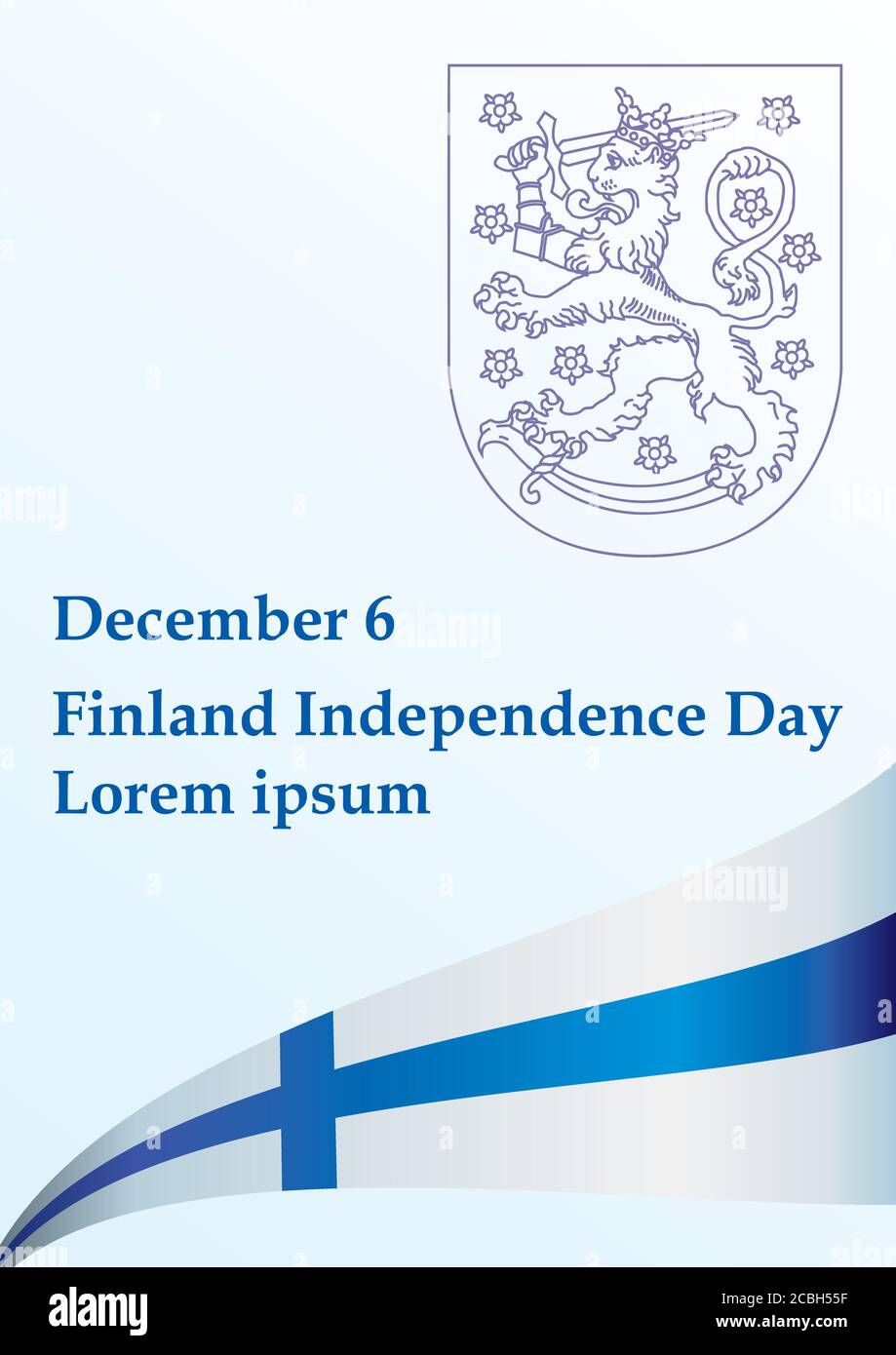 Flag of Finland, Republic of Finland, December 6, Finland's ...