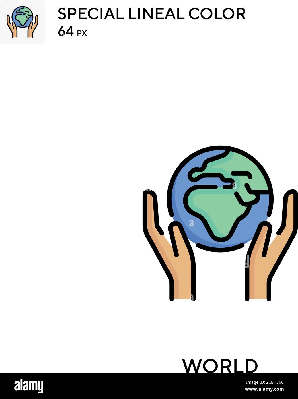 World special lineal color vector icon. World icons for your business ...