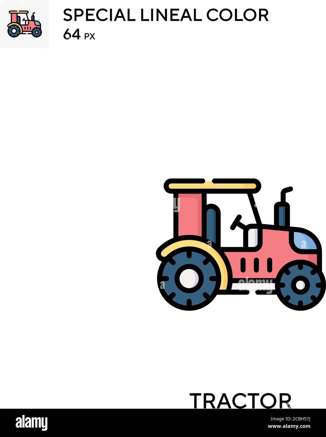 Tractor special lineal color vector icon. Tractor icons for your ...