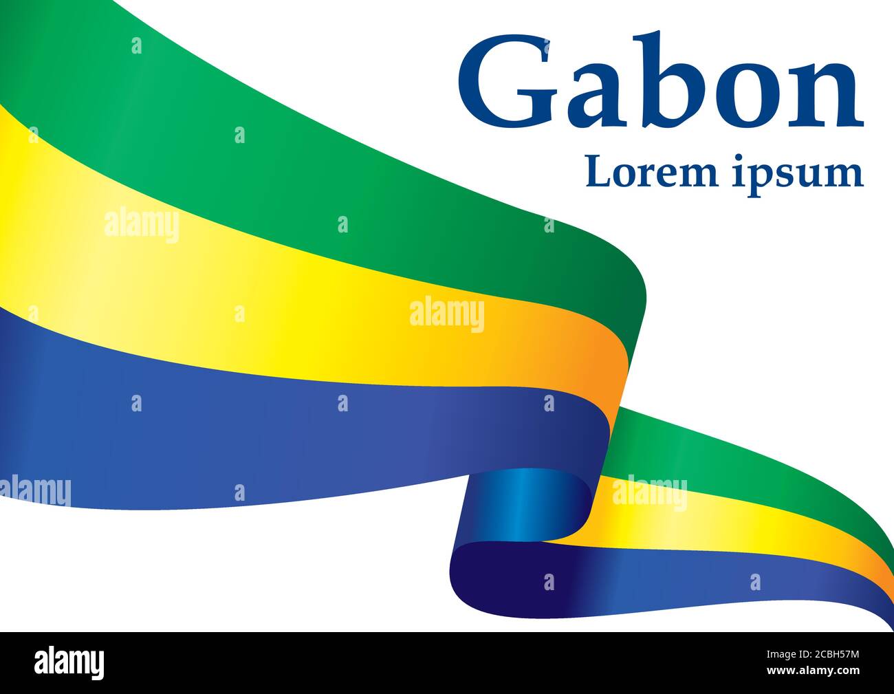 Flag of Gabon, Gabonese Republic. Template for award design, an ...